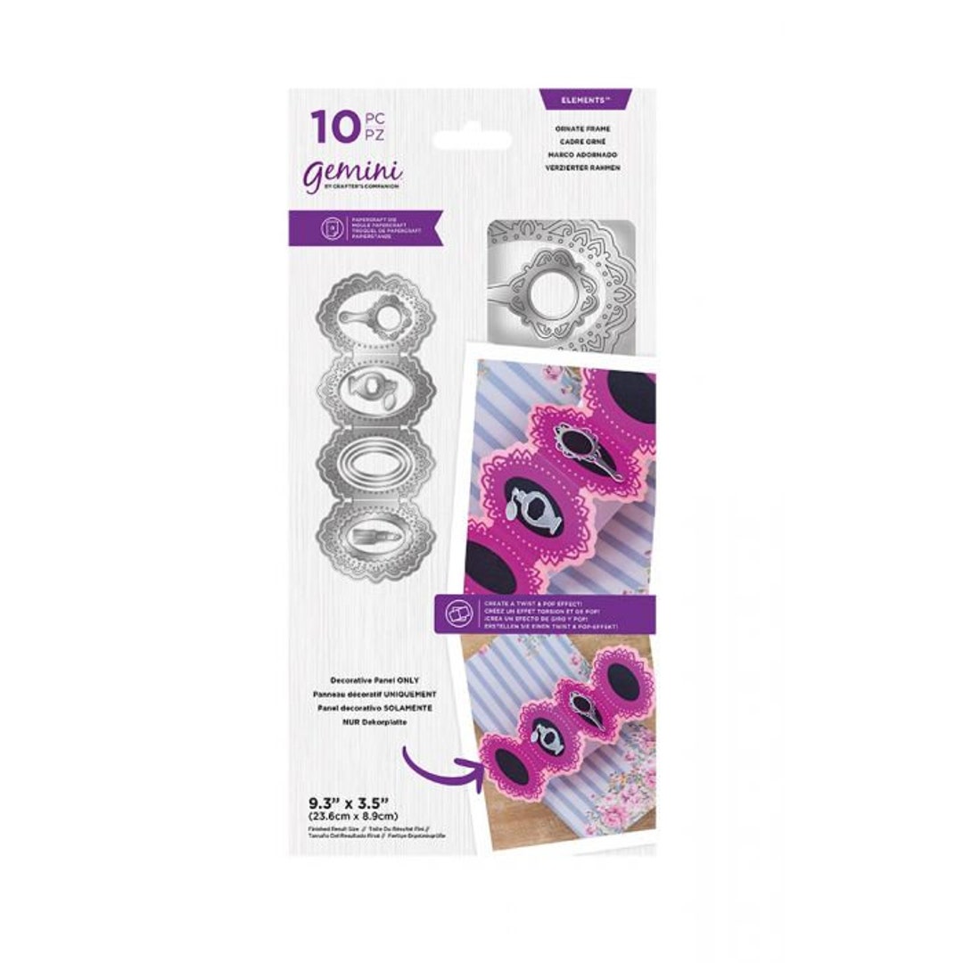 Gemini - Crafters Companion Advanced Twist and Pop Oval Ornate Frames ...