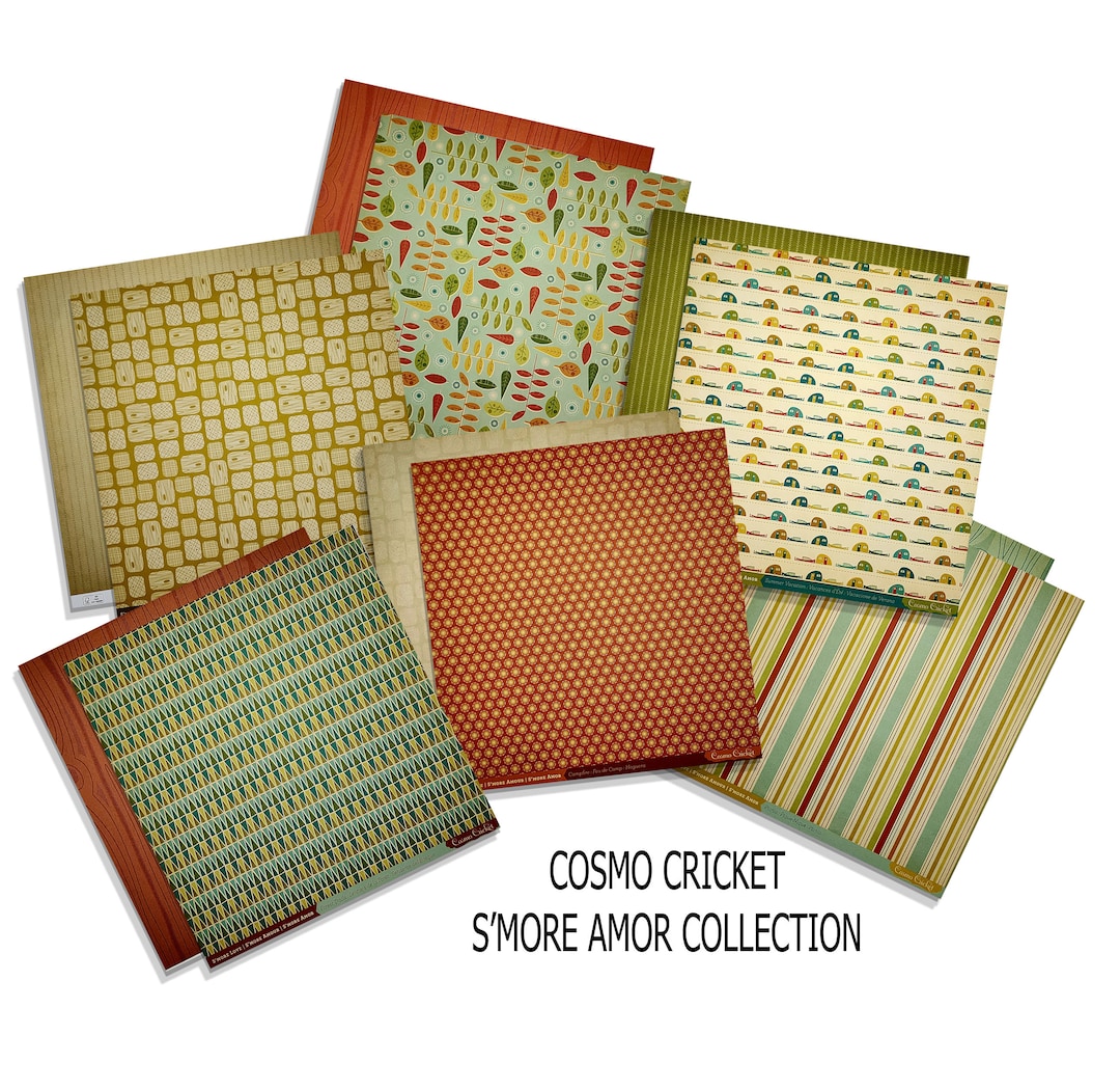 Cosmo Cricket 12x12 Scrapbook Cardstock Card Stock Camping S'more Amor ...