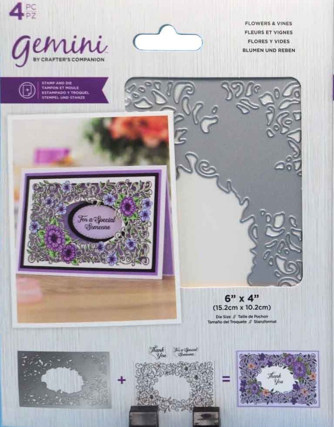 Crafter's Companion 2pc Gemini Vines and Flowers Frames Aperture Create ...