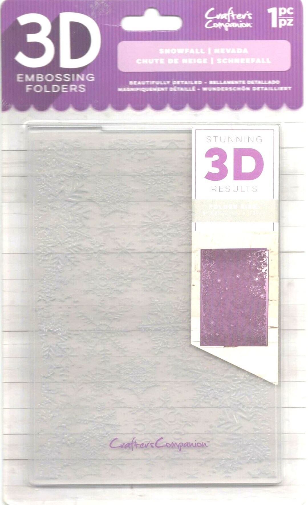 Gemini Crafter's Companion 3D Embossing Folder Beautiful Snowfall Background 5 X 7 - Etsy