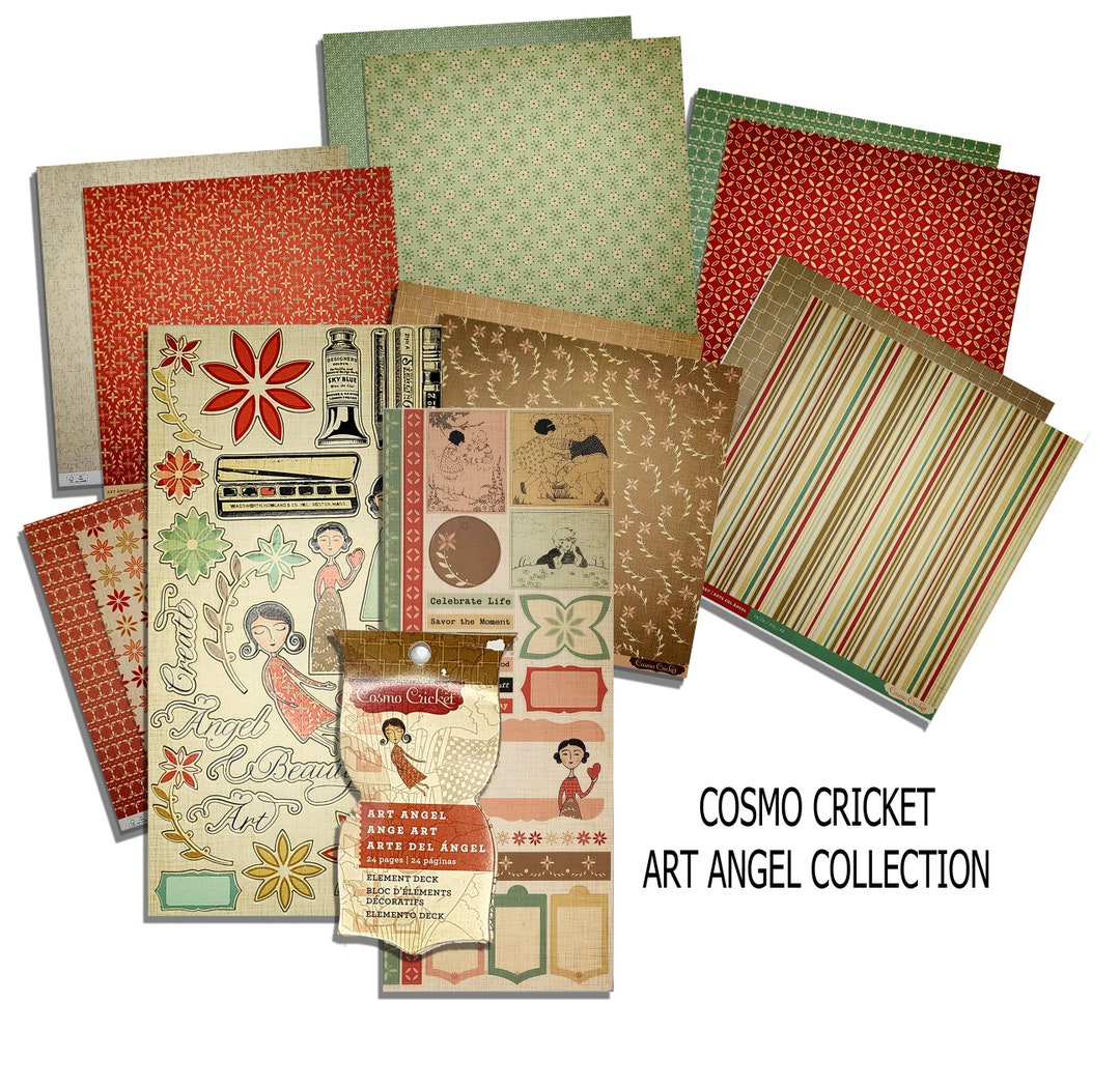 Cosmo Cricket 12x12 Scrapbook Cardstock Card Stock Stickers Paper Art ...
