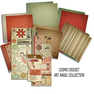 Cosmo Cricket 12x12 Scrapbook Cardstock Card Stock Stickers Paper Art ...