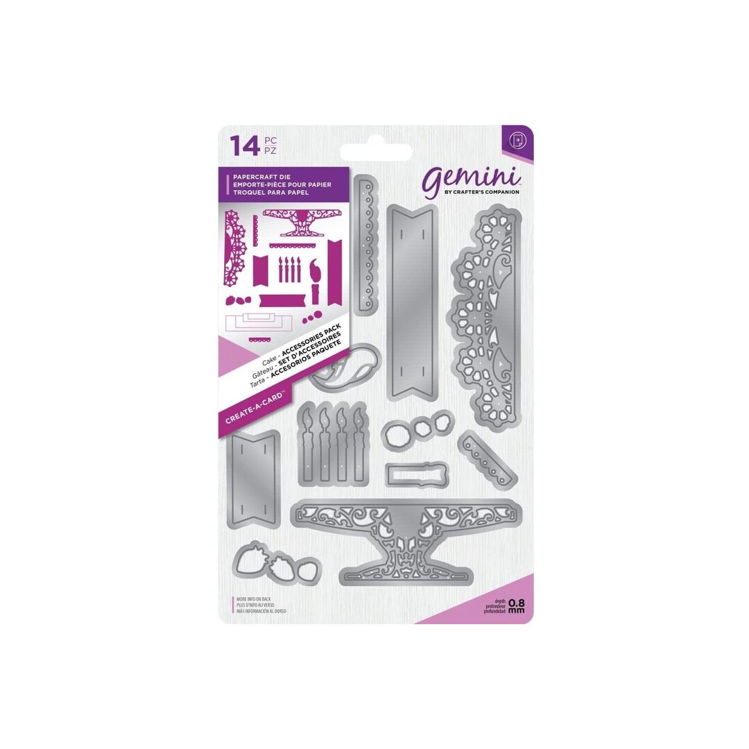 Crafters Companion Gemini Create-a-card Dimensionals Metal Die Cake ...