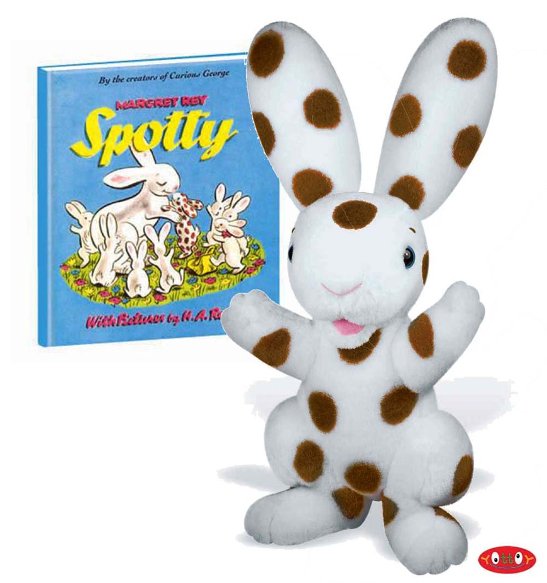 Spotty Bunny Soft Toy 12 Inches Tall With Story Book Mint Condition - Etsy