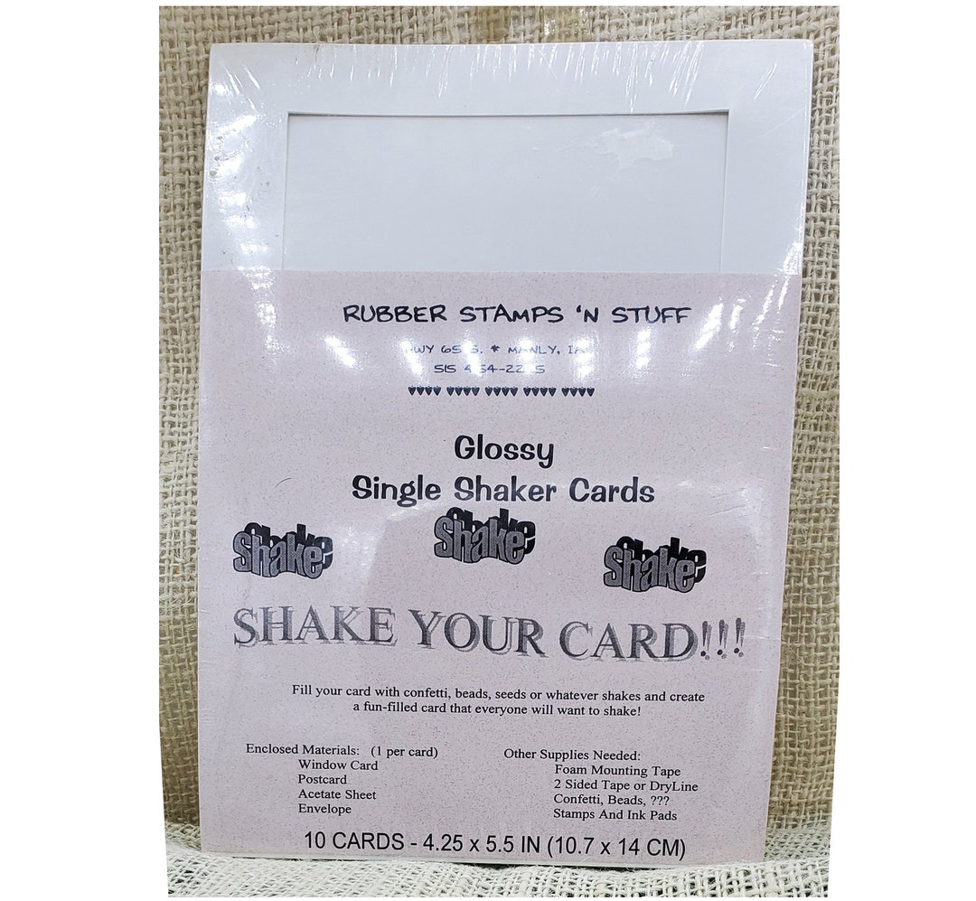 Rubber Stamps N Stuff Shake Your Card Glossy Single Shaker Cards - Etsy