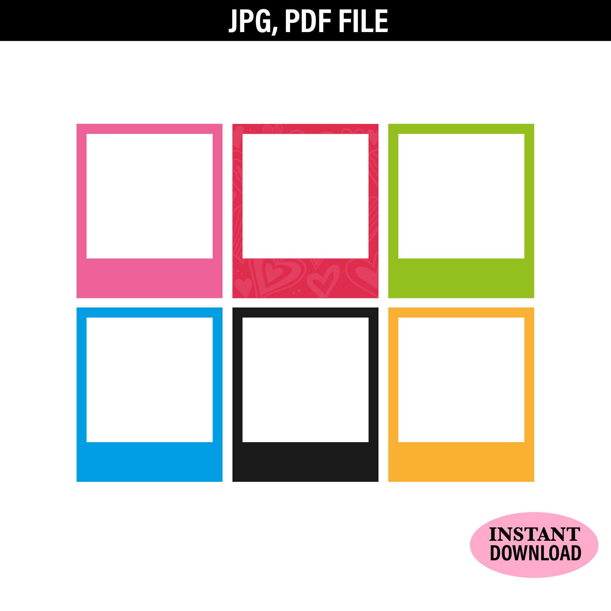 Insta Camera Box Instax Papercraft DIY Printable Template PDF, Vintage ...