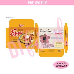 Eggo Waffles Box Template | Diy Stranger Things Box | Party Favor Box ...