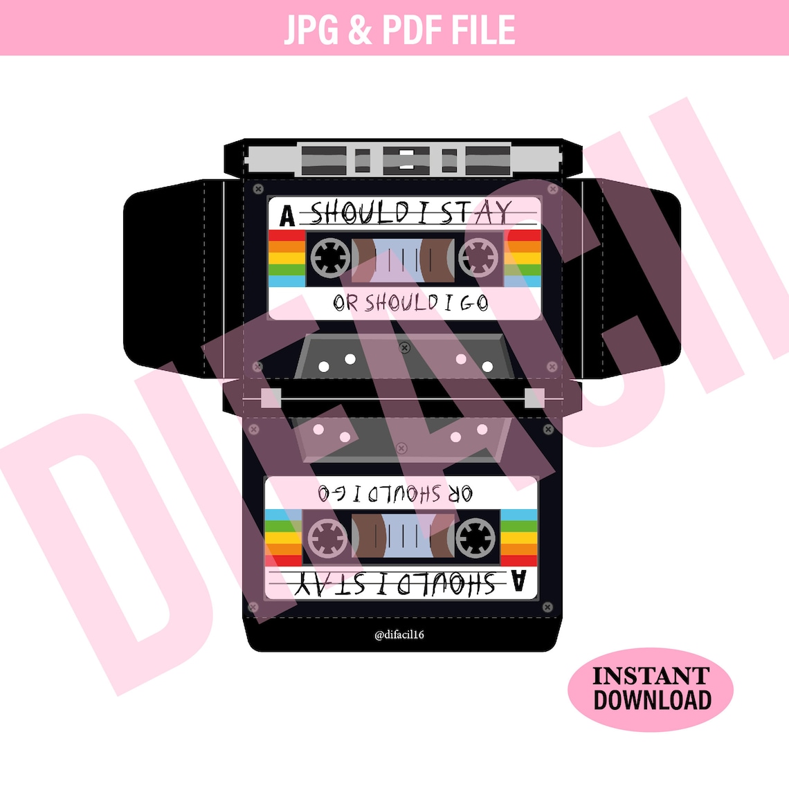 Cassette Tapes Stranger Things - Party Favor Boxes, Gift Card Holder ...