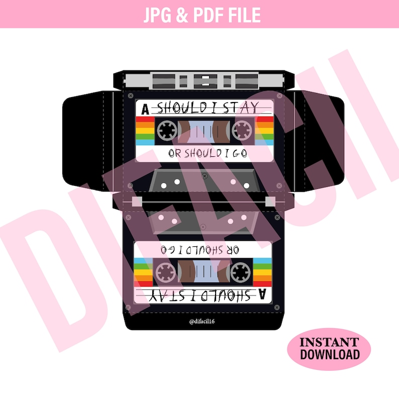 Cassette Tapes Stranger Things - Party Favor Boxes, Gift Card Holder ...