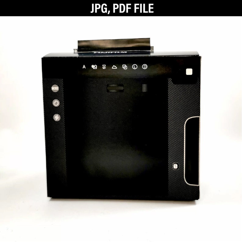 Insta Camera Box Instax Papercraft DIY Printable Template PDF, Vintage ...