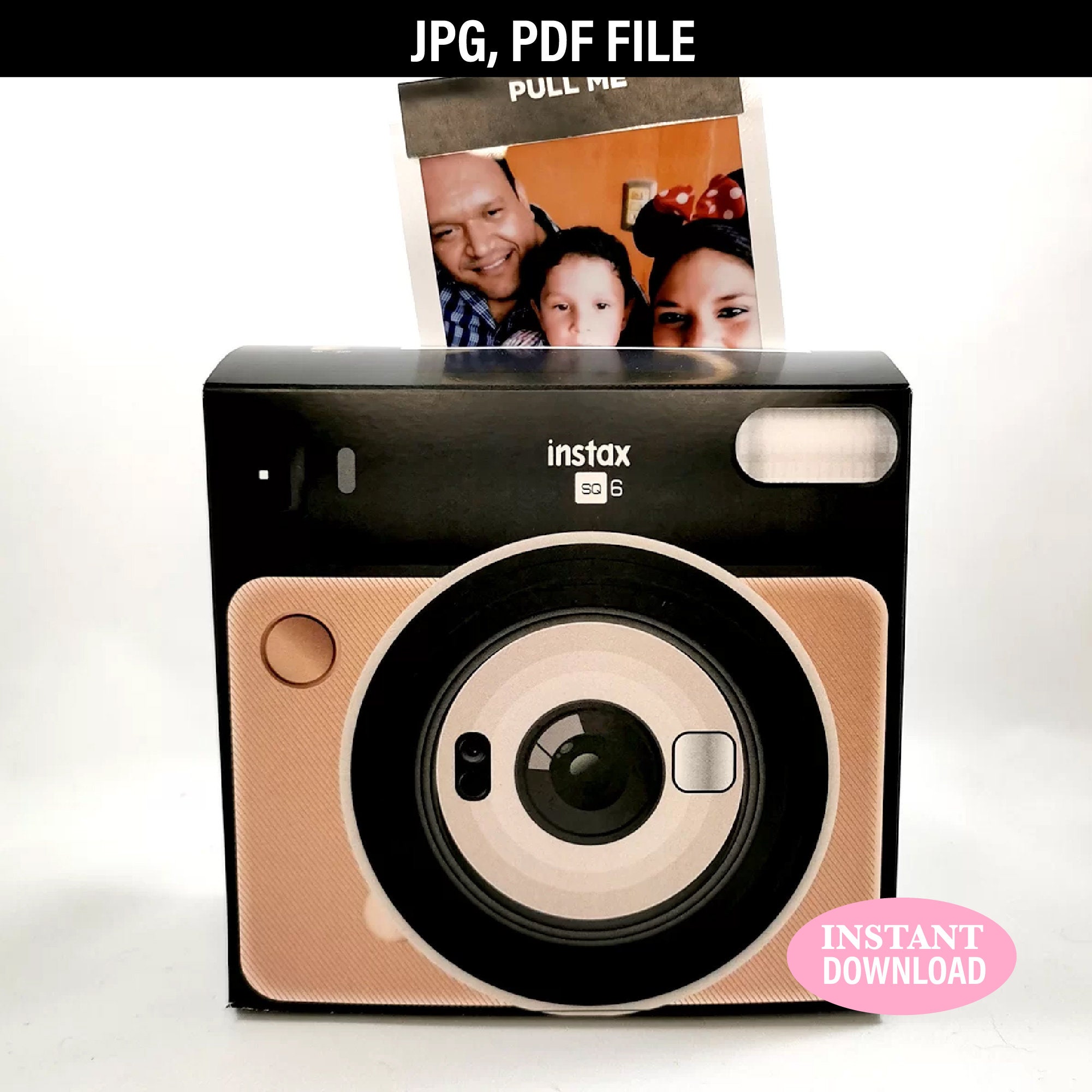 Insta Camera Box Instax Papercraft DIY Printable Template PDF, Vintage ...