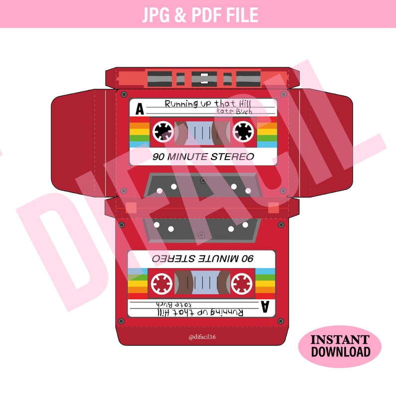 Cassette Tapes Stranger Things - Party Favor Boxes, Gift Card Holder ...