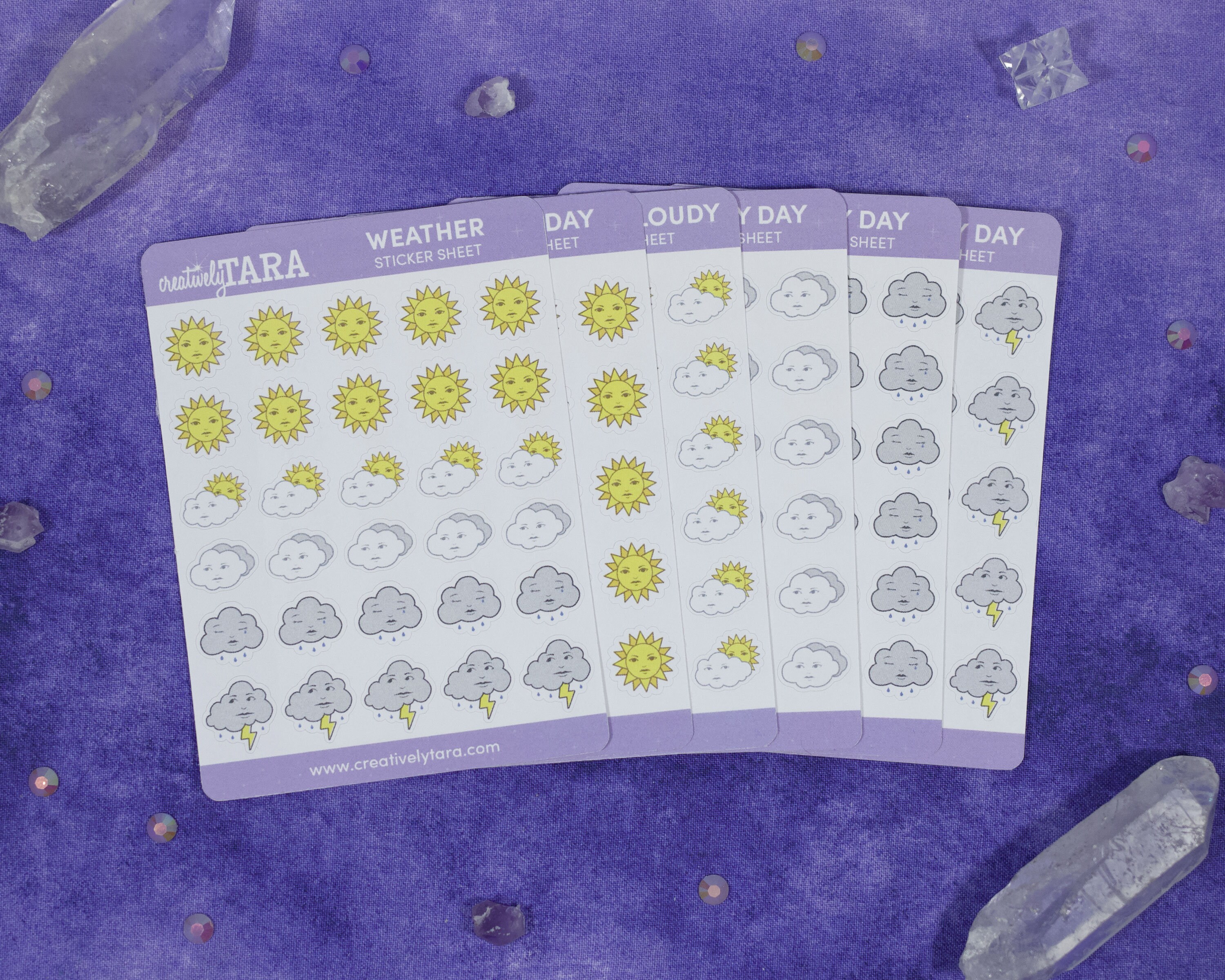 Weather Planner Bullet Journal Paper Sticker Sheet - Etsy