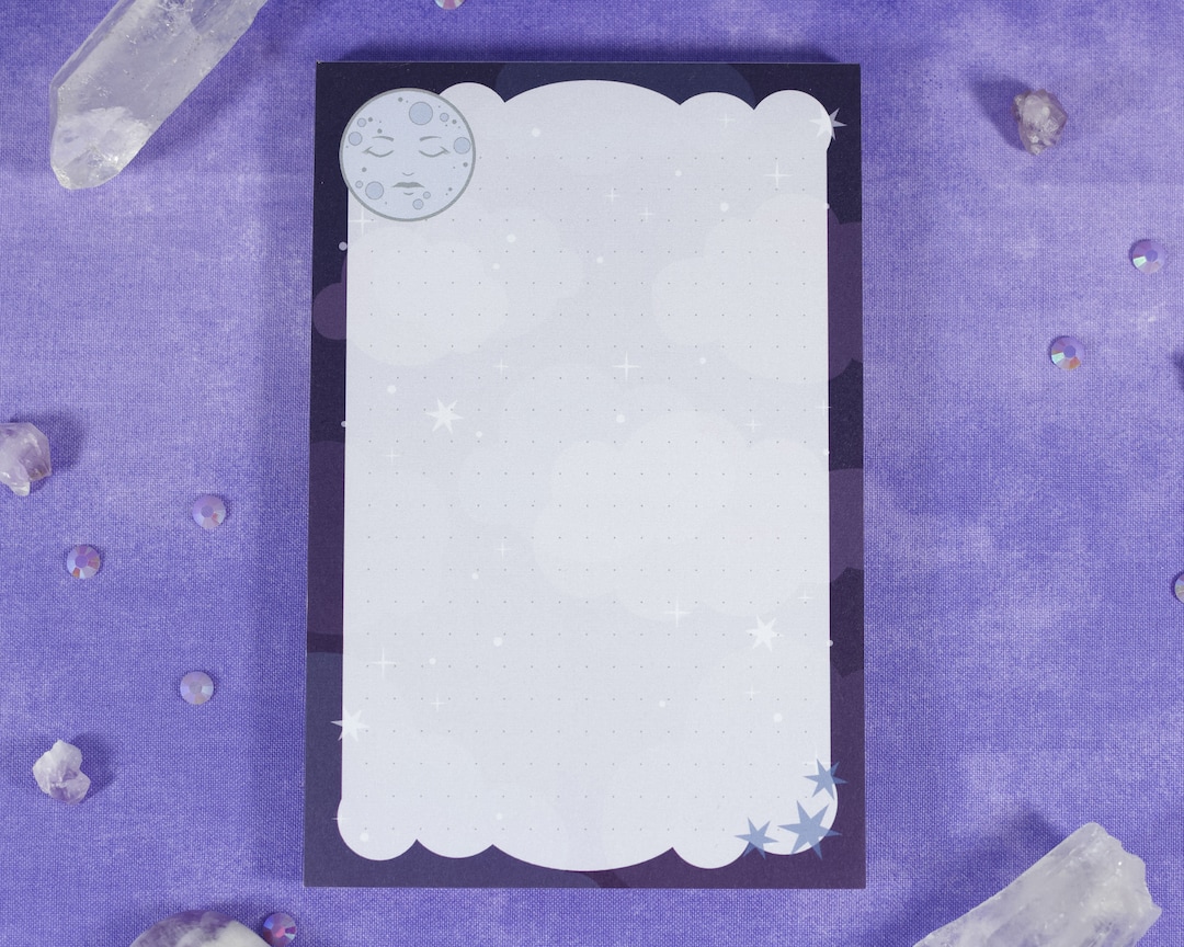 Full Moon - Notepad - Etsy