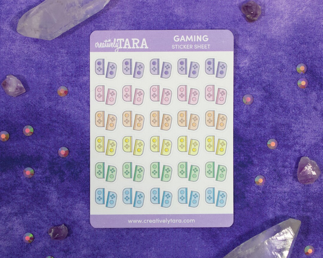Gaming - Planner - Bullet Journal - Paper Sticker Sheet - Etsy