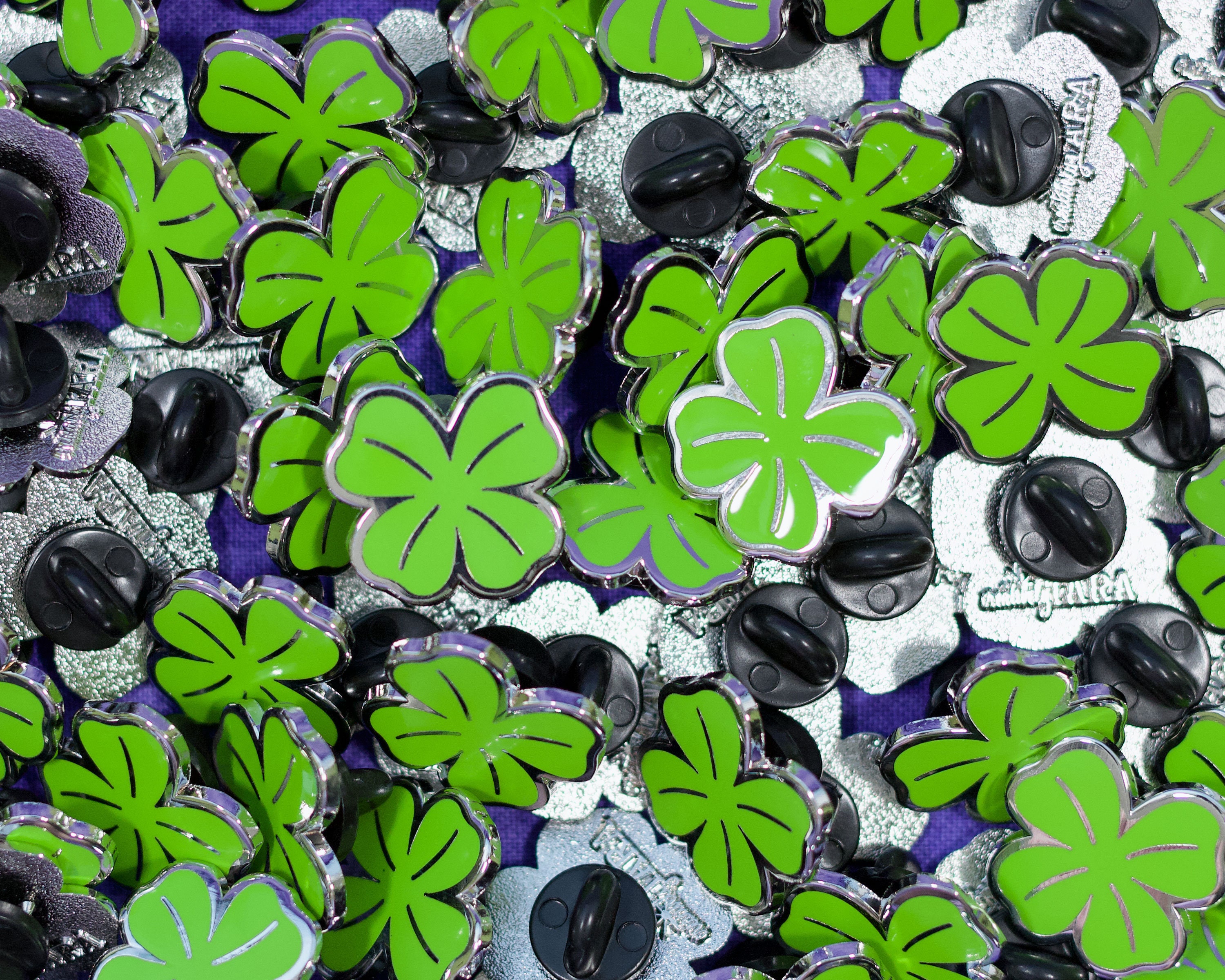 Green - Shamrock - Enamel Pin - Etsy