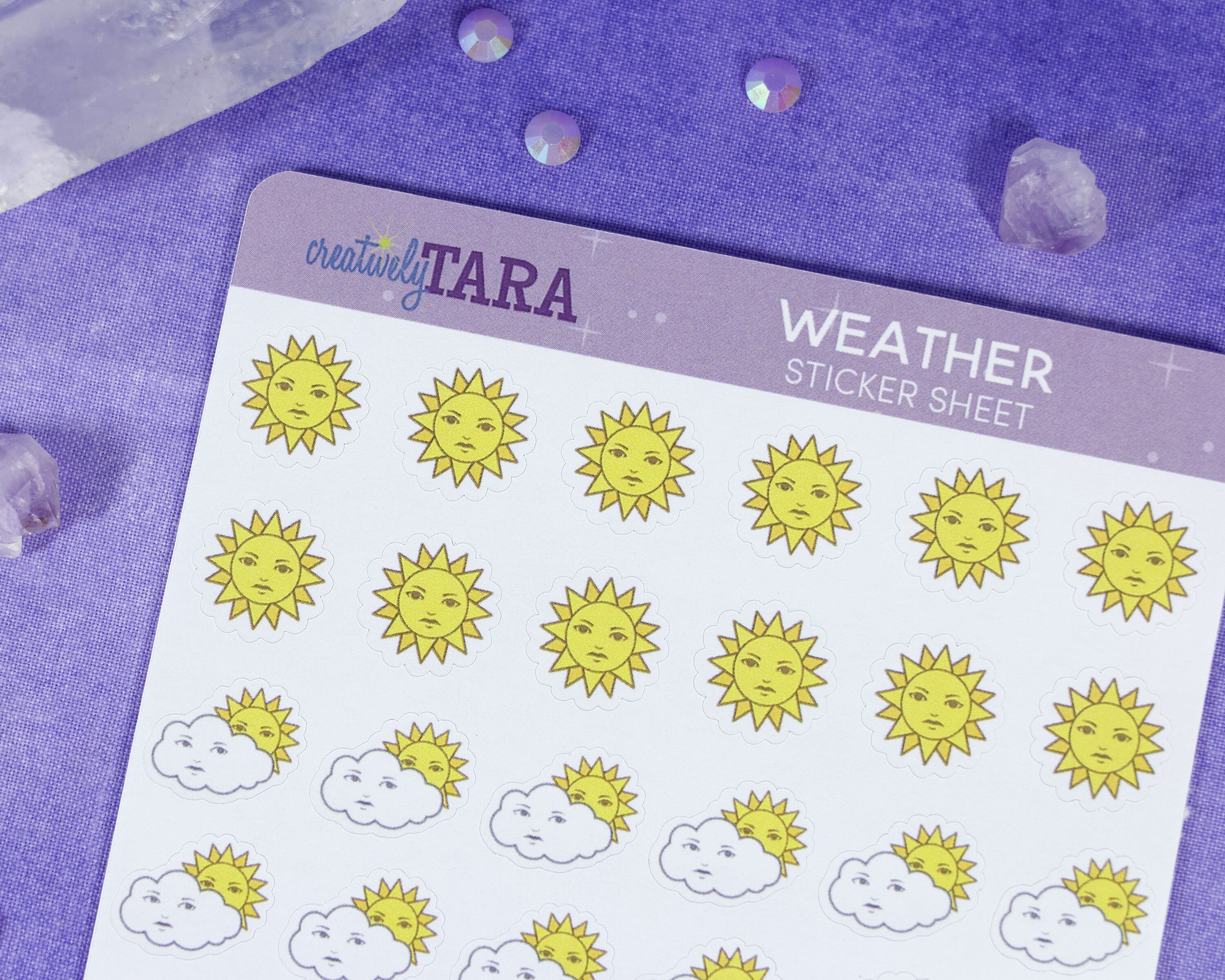 Weather Planner Bullet Journal Paper Sticker Sheet | Etsy