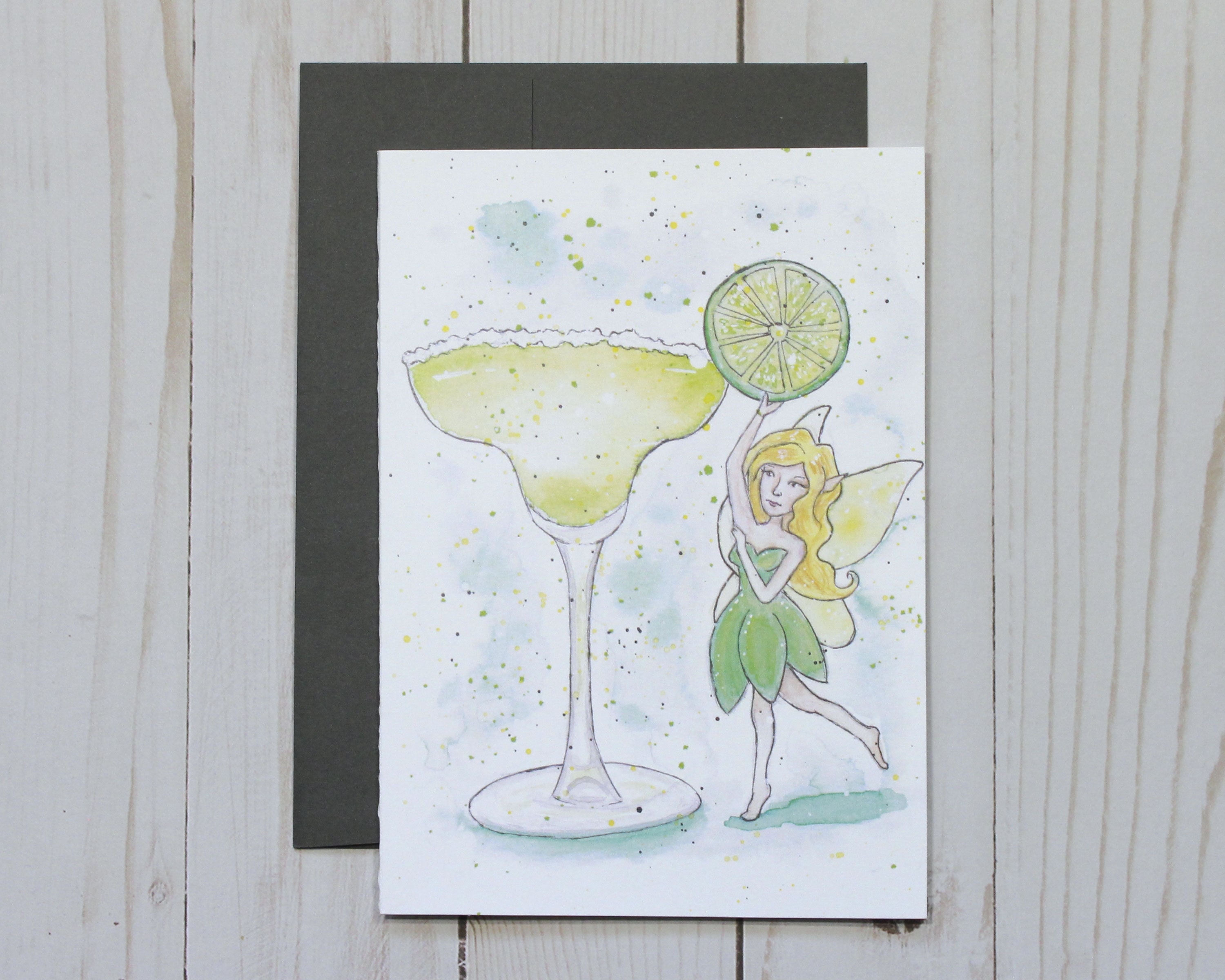 Margarita Sprite Artwork Greeting Card Art Print - Etsy