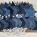 25 Denim Stars BLUE and BLACK Combination of Sizes Jean Quilt Stars ...