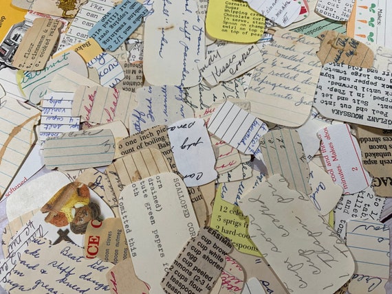 Mason Jar Paper Punches Recipe Cards Vintage Paper Ephemera - Etsy