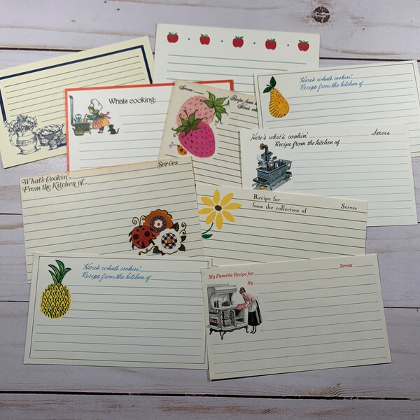 Vintage Recipe Card - Etsy