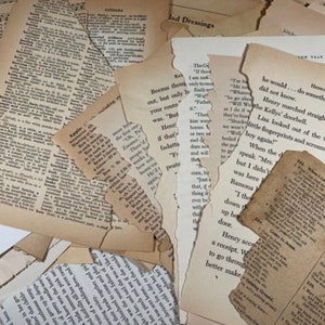 30 Vintage Book Page Pieces Scraps Assorted Sizes Ephemera Vintage ...