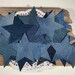 25 Denim Stars BLUE and BLACK Combination of Sizes Jean Quilt Stars ...