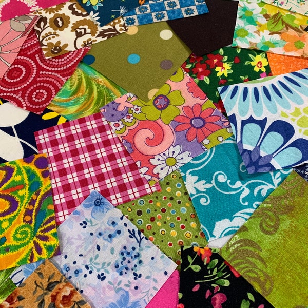 Patchwork Cut Squares Fabric - Etsy