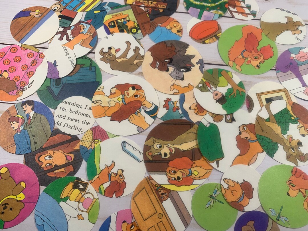 Lady and the Tramp Confetti: Vintage Book Page Circles, Party Decor (46 ...