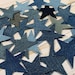 25 Denim Stars BLUE and BLACK Combination of Sizes Jean Quilt Stars ...