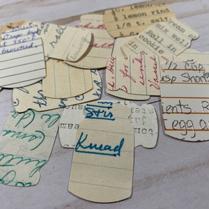 Mason Jar Confetti Paper Punches Recipe Cards Vintage Paper Ephemera ...