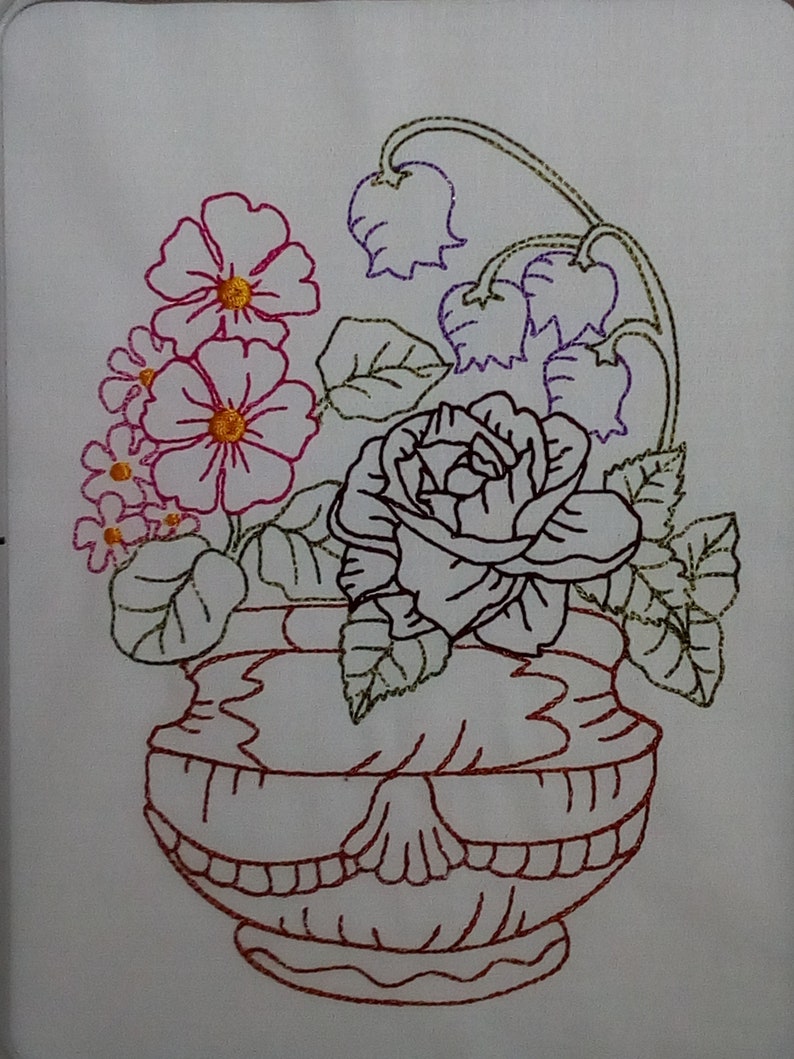 Colour Work Flowers - Etsy