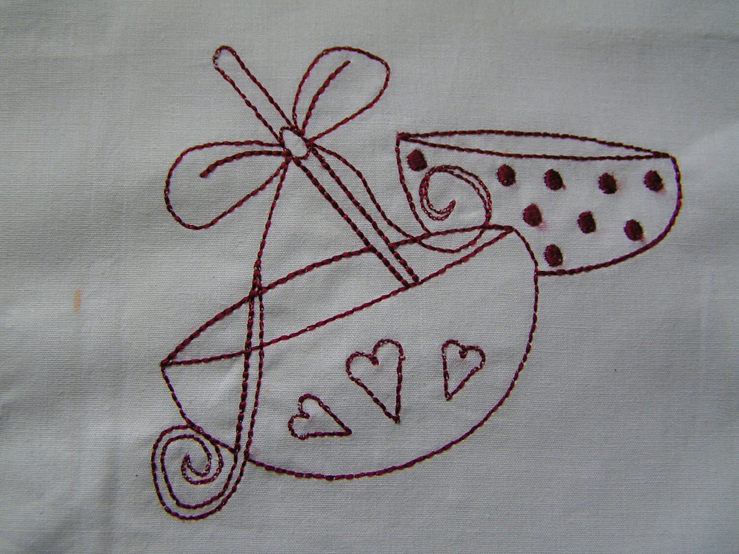 Set of 10 Redwork Embriodery Designs Perfect for Embroidering on Tea ...
