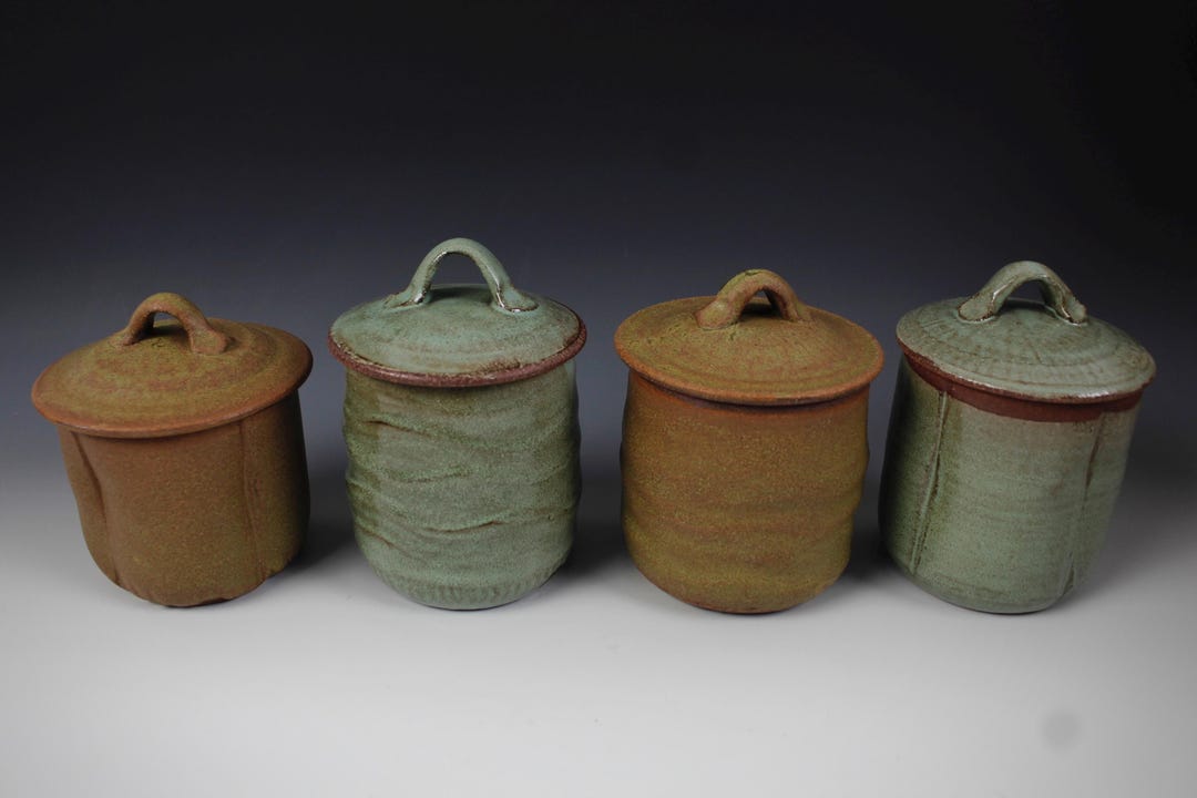 Handcrafted Ceramic Tea Caddy: Lidded Red Clay Jar - Etsy