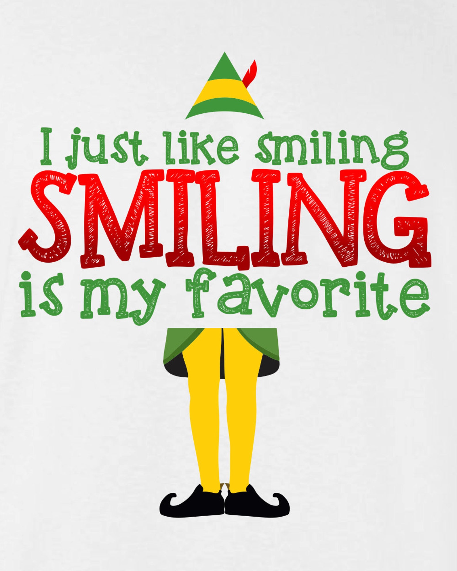 I Just Like Smiling Smiling is My Favorite Raglan Christmas | Etsy