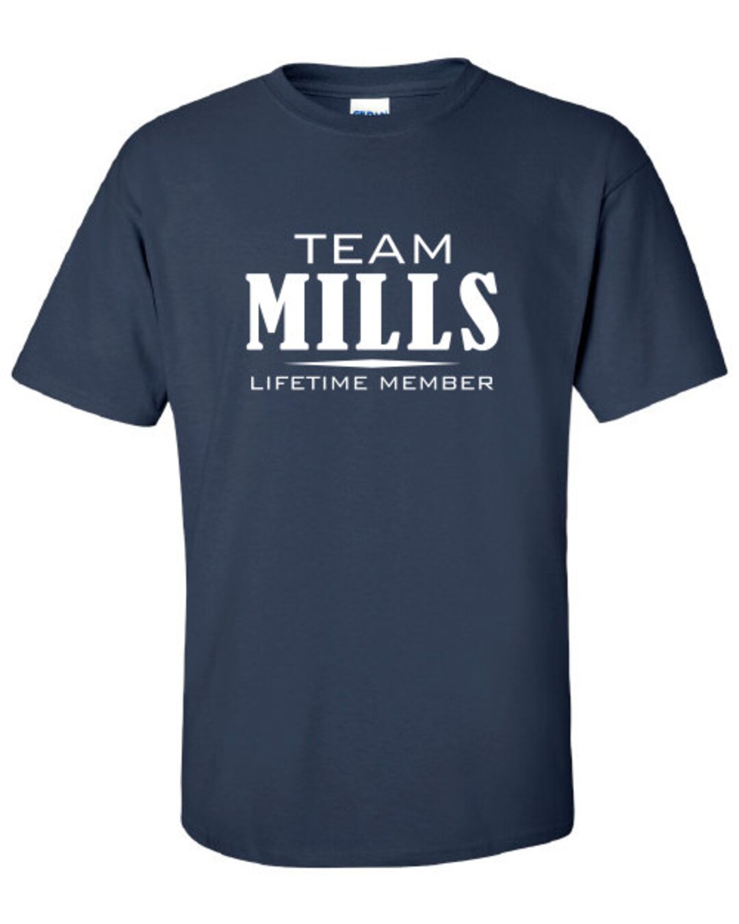 Personalized Family Name Shirt, Custom Team Mills Lifetime Member for ...