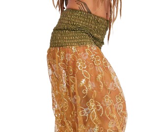 Sheer harem pants | Etsy