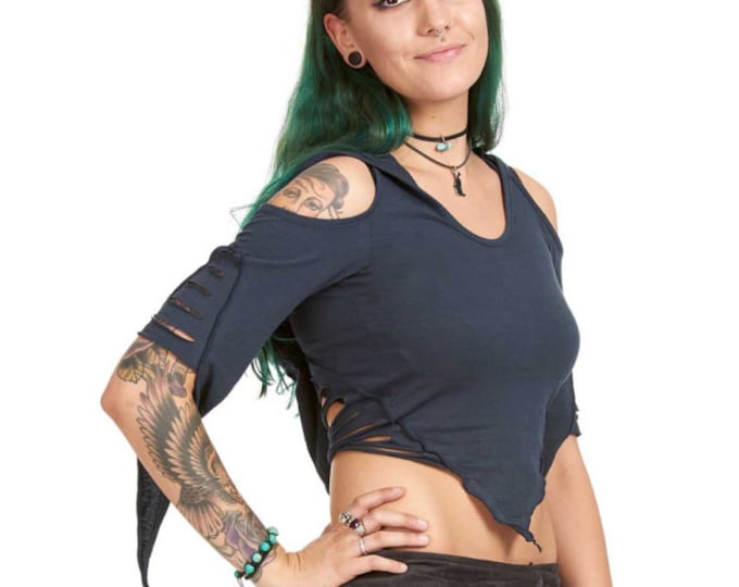 PIXIE TRANCE TOP Slashed Psy Pixie Top - Etsy UK