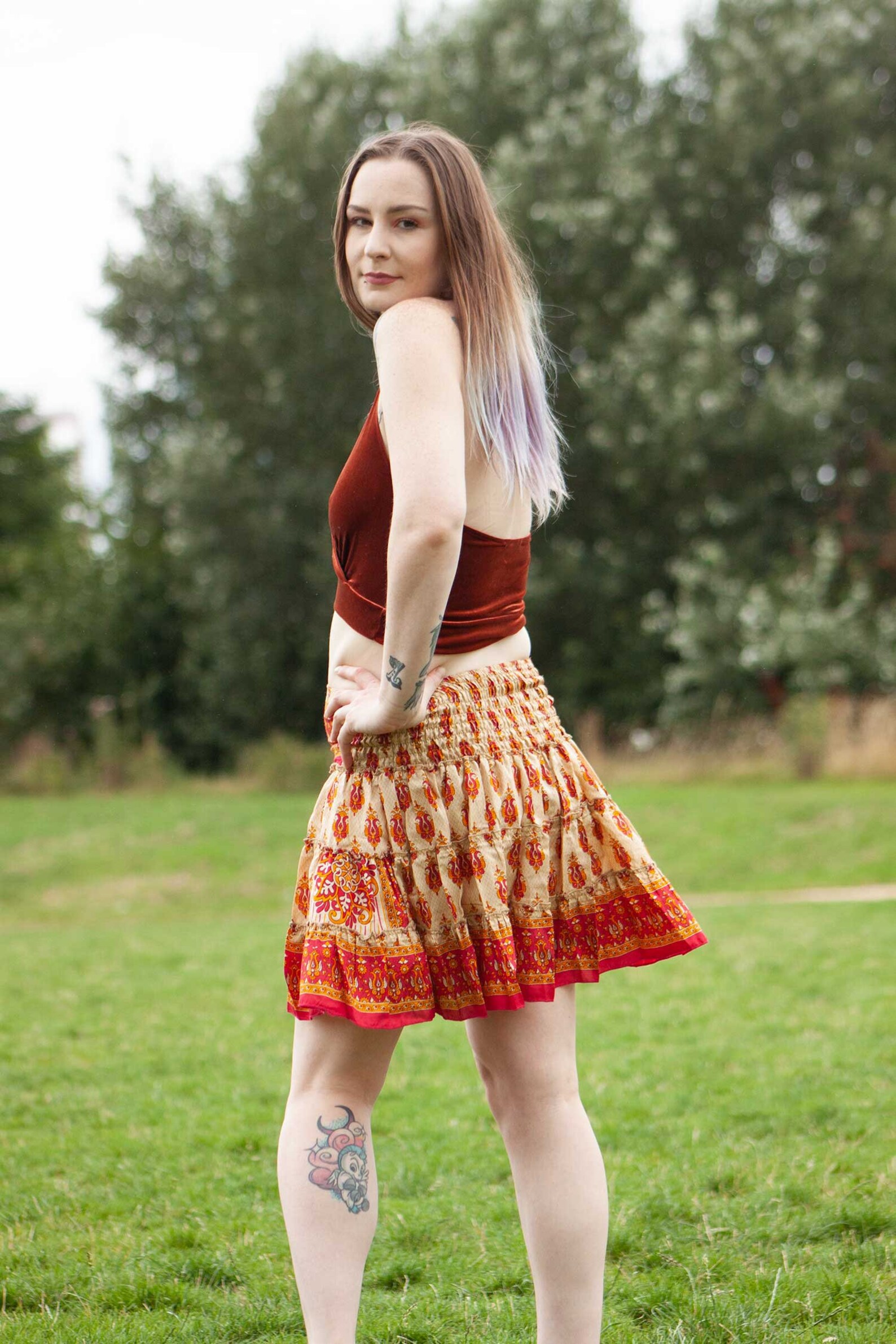 Floaty Mini Skirt, Upcycled Sari Rara Skirt, Hippie Summer Miniskirt ...