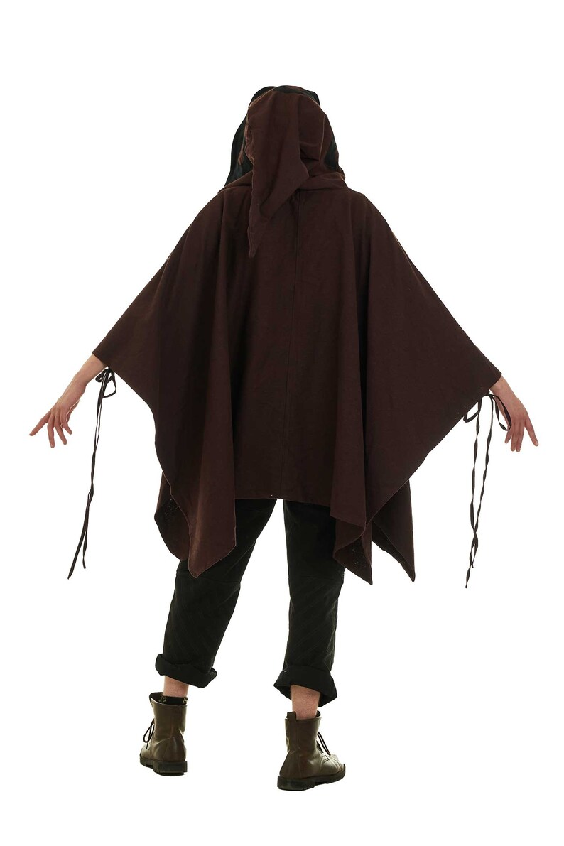 Mens Wizard Poncho in Brown | Etsy
