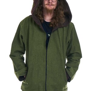 Mens Wizard Hood Cosplay Jacket in Green - Etsy