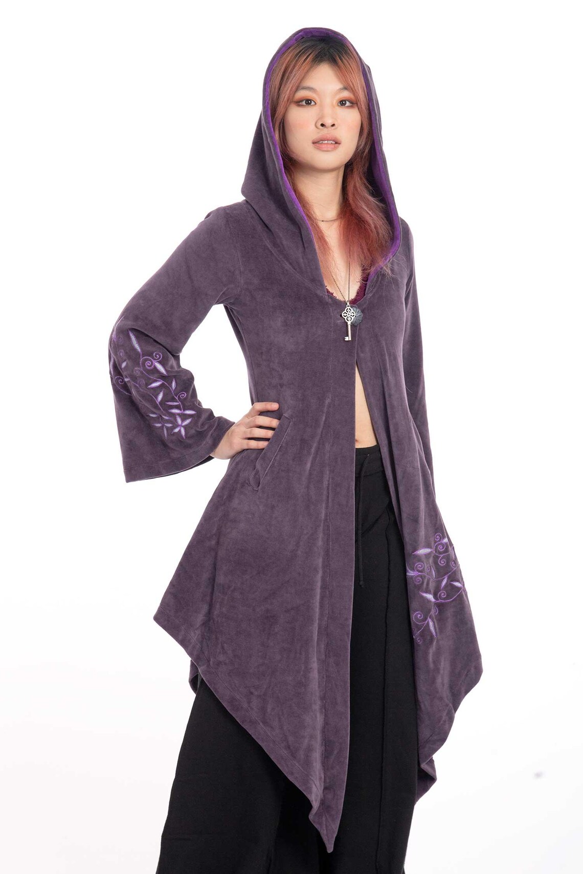 Lilac Velvet Faerie Jacket, Fae Clothing, Ren Faire Jacket, Purple ...