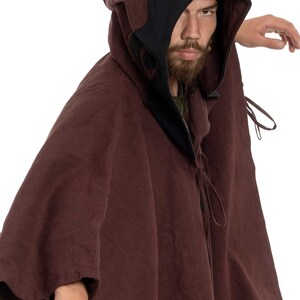 Mens Wizard Poncho in Brown - Etsy