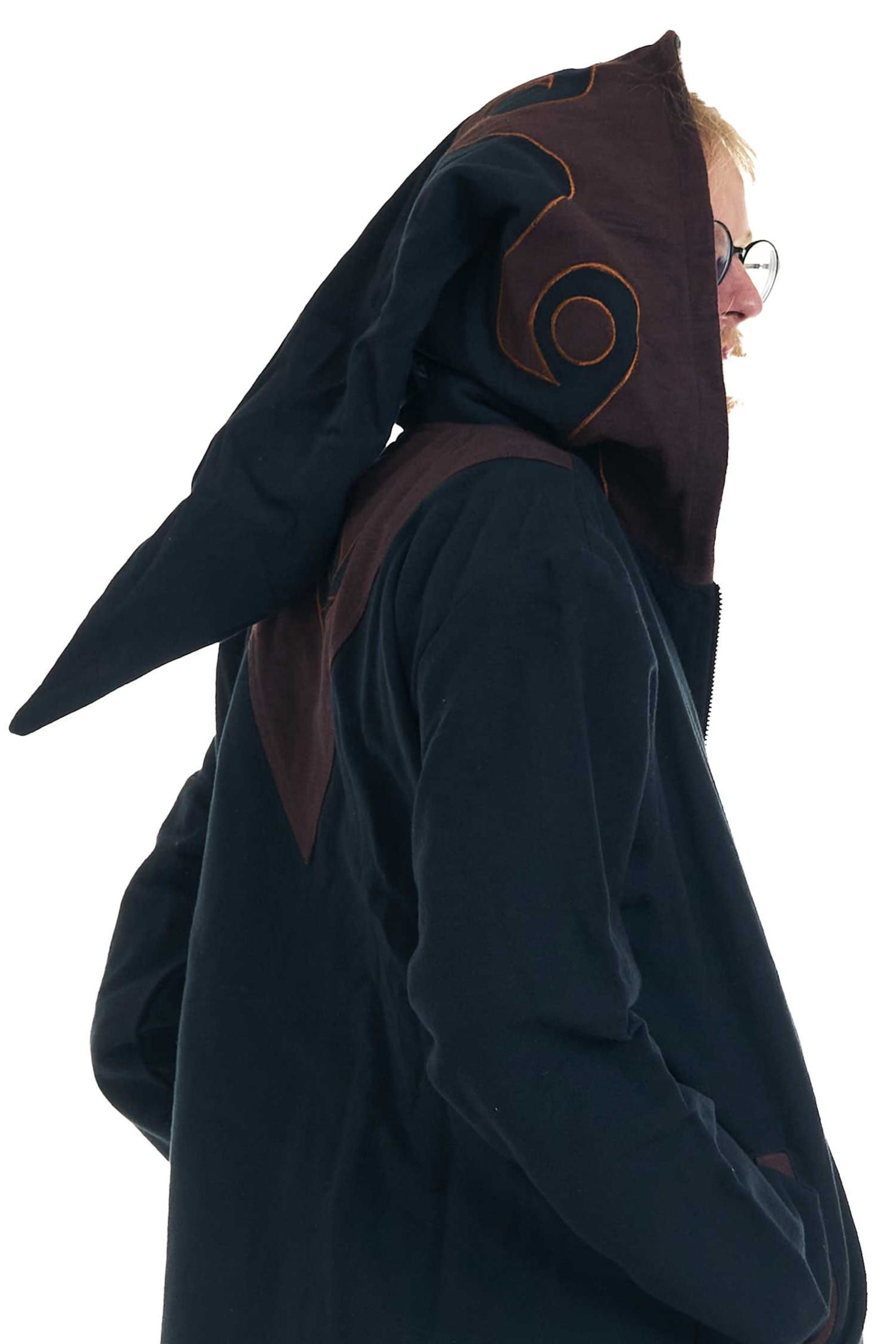 Mens Wizard Hood Cosplay Jacket in Black - Etsy