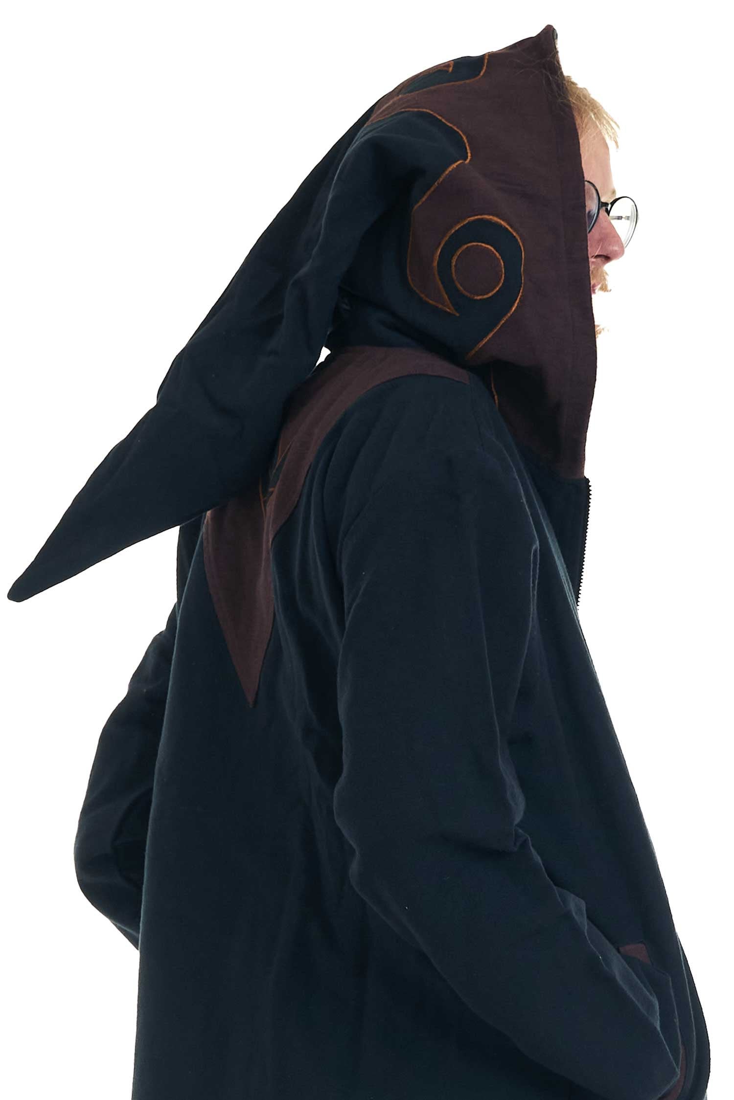 Mens Wizard Hood Cosplay Jacket in Black - Etsy