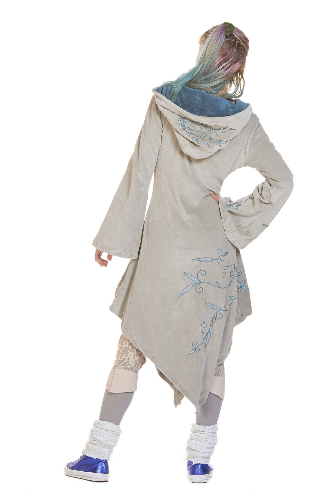 Elven Velvet Coat in Grey | Etsy