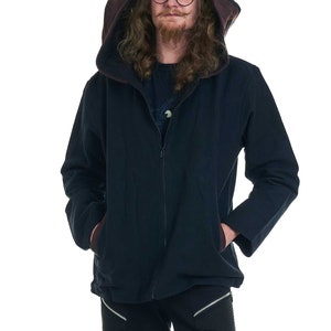 Mens Wizard Hood Cosplay Jacket in Black - Etsy