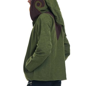 Mens Wizard Hood Cosplay Jacket in Green - Etsy