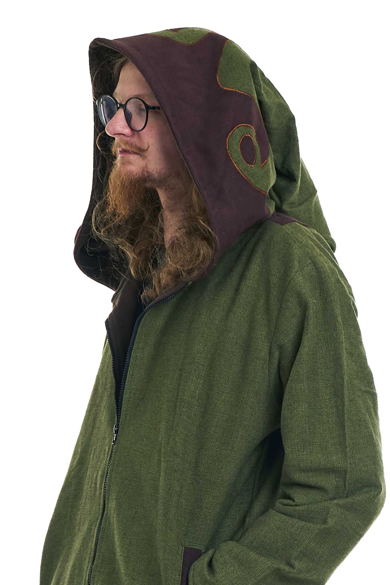 Mens Wizard Hood Cosplay Jacket in Green - Etsy UK