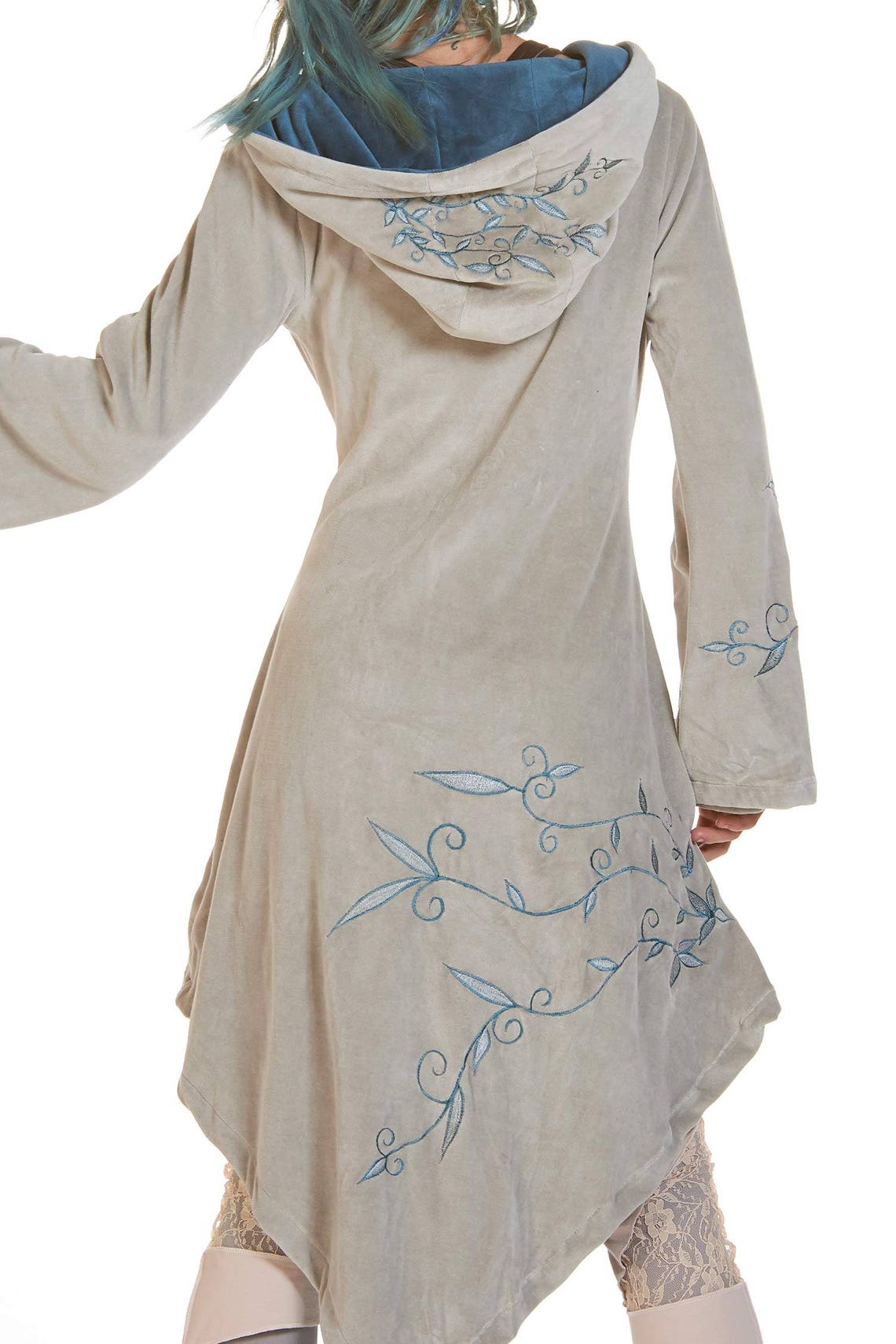 Elven Velvet Coat in Grey | Etsy